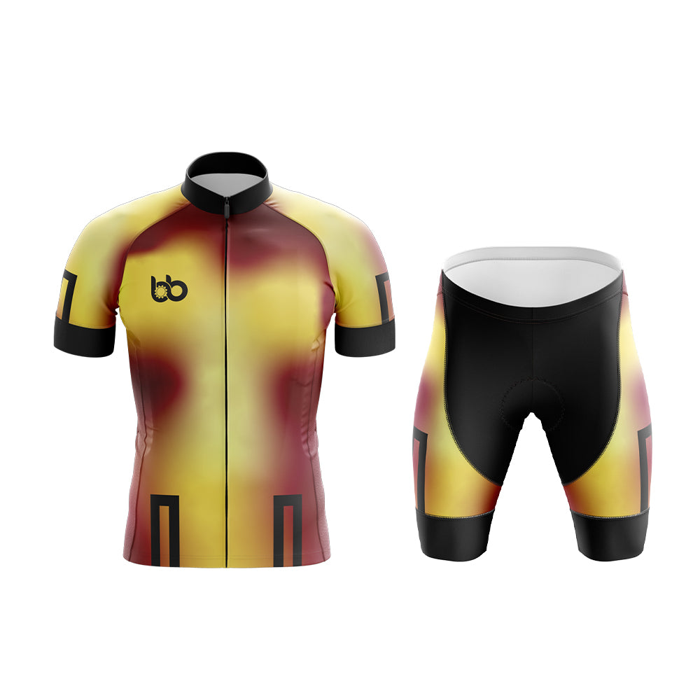 Bicycle Booth Prism (Yellow-Maroon) Club Cycling Kit