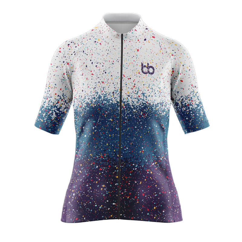 Paint Splatter Aero jerseys (White-Blue-Purple) – Bicycle Booth