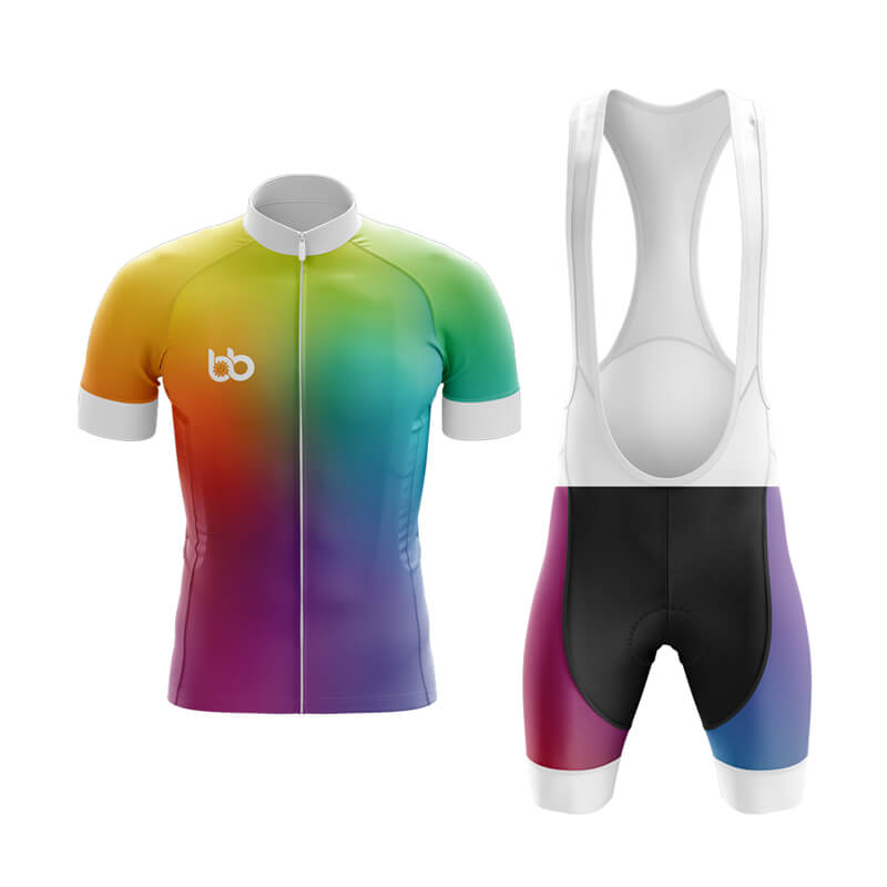 Abstract Rainbow (V2) Club Cycling Kit – Bicycle Booth