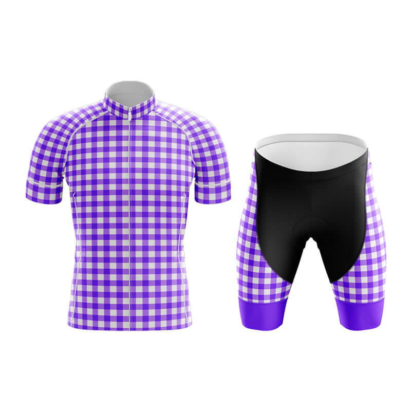 Checkered (Violet) Club Cycling Kit – Bicycle Booth