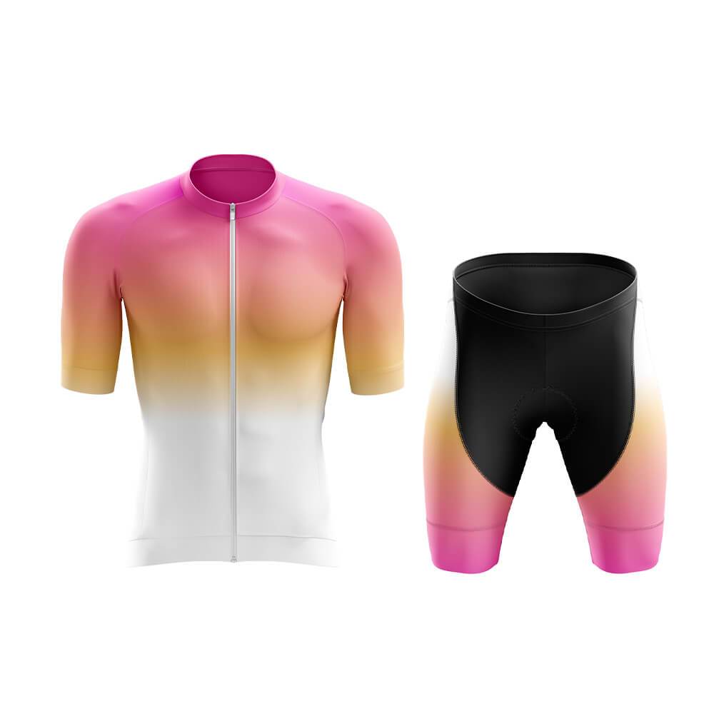 Pink Yellow & White Gradient Aero Cycling Kit – Bicycle Booth