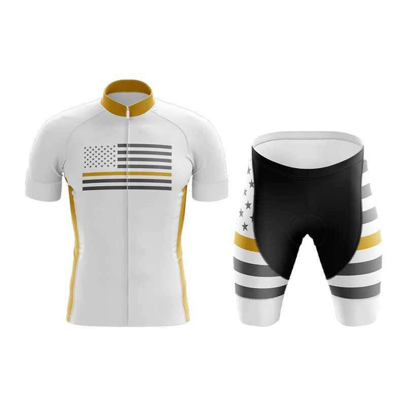 The Thin Gold Line (White) Club Cycling Kit – Bicycle Booth