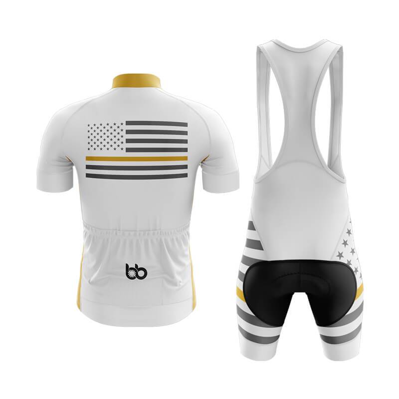 The Thin Gold Line (White) Club Cycling Kit – Bicycle Booth