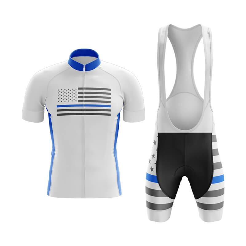 Thin Blue Line (White) Club Cycling Kit – Bicycle Booth