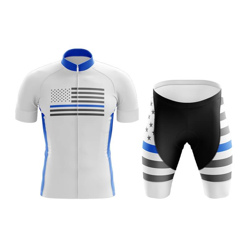 Thin Blue Line (White) Club Cycling Kit – Bicycle Booth