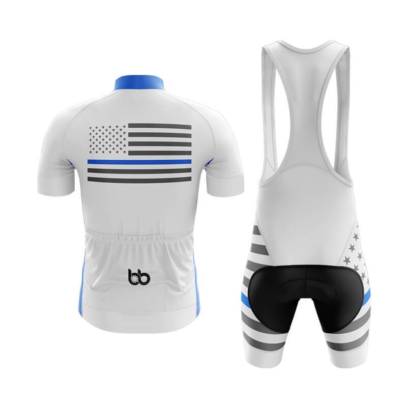 Thin Blue Line (White) Club Cycling Kit – Bicycle Booth