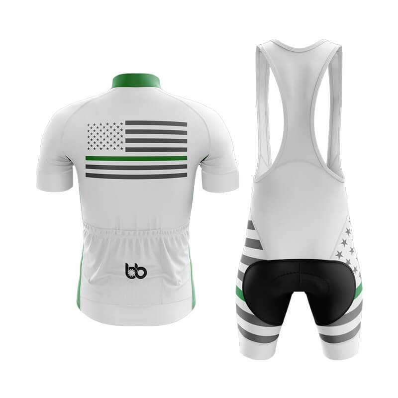 Thin Green Line (White) Club Cycling Kit – Bicycle Booth