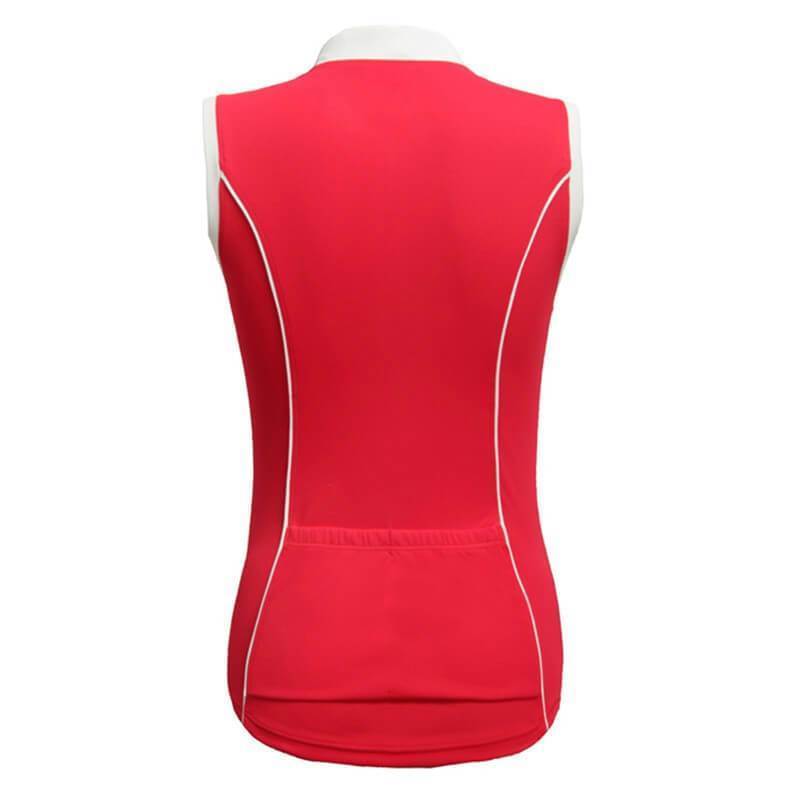 Red with White Line Sleeveless Jersey – Bicycle Booth