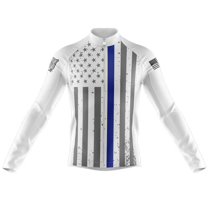 Tactical Thin Blue Line Thermal Club Jersey (White) – Bicycle Booth